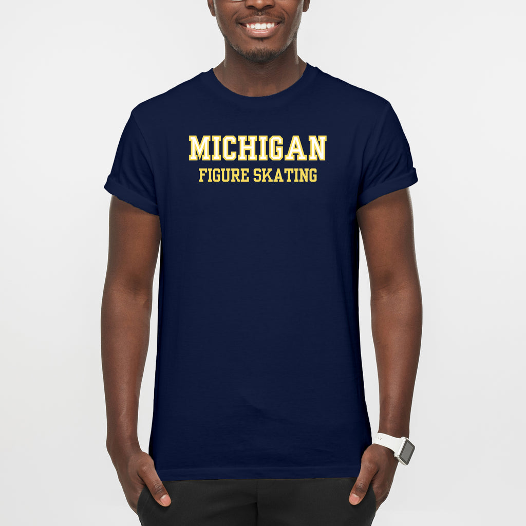 Michigan Figure Skating Maize Block T-Shirt - Navy – Underground ...