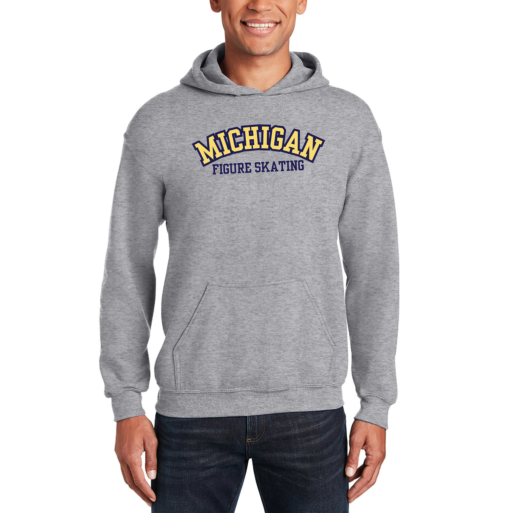 Michigan Figure Skating Arch Hooded Pullover - Sport Grey – Underground ...