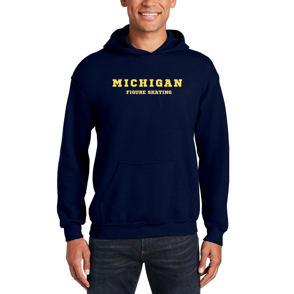 Michigan Figure Skating Arch Hooded Pullover - Navy – Underground ...