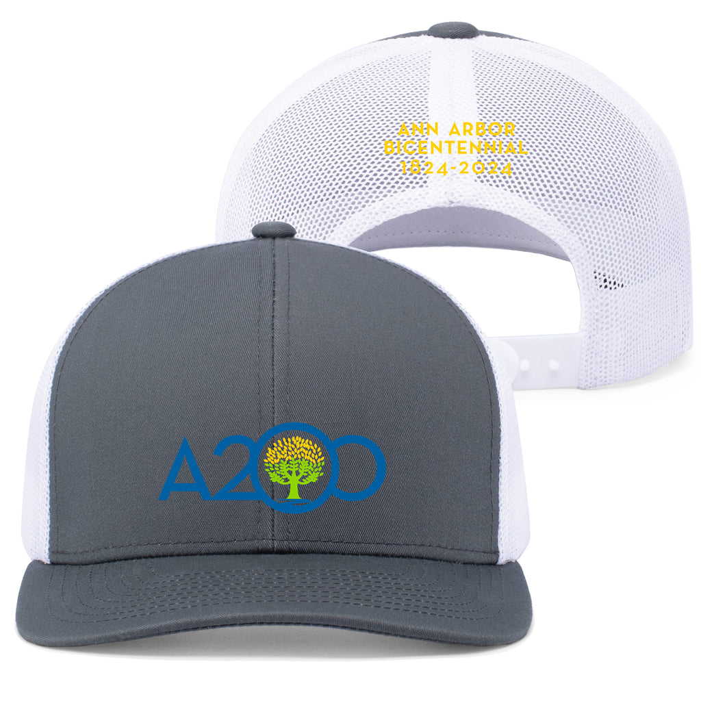 Ann Arbor Bicentennial Trucker Hat - Graphite/White/Graphite ...
